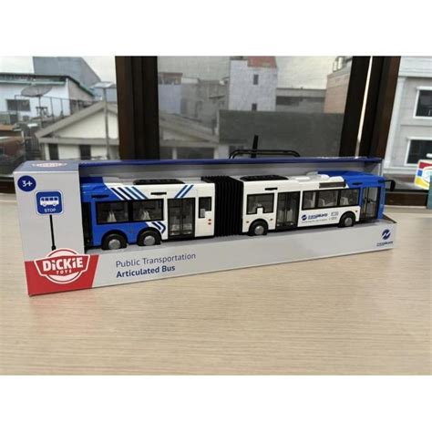 Jual Bus Gandeng Transjakarta Biru Simba Dickie Toys Public Transportation Articulated Bus