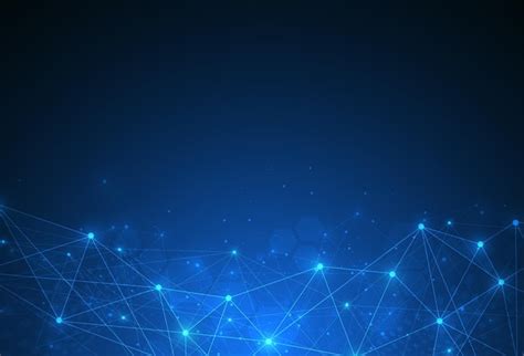 Premium Vector Abstract Technology Lines And Dots Connection Background Geometric Design