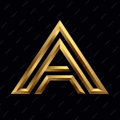 Elegant Gold Letter A Logo On Black Background Premium Ai Generated Image