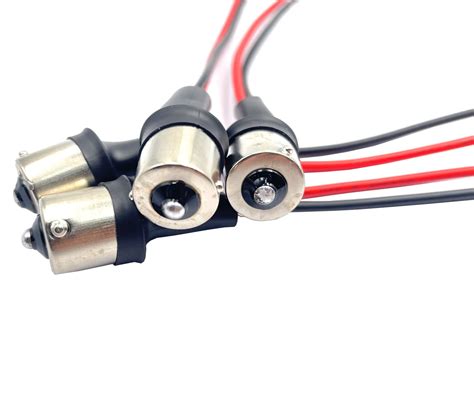 4 Pack 1156 Ba15s P21w Led Bulb Male Socket Pre Wired