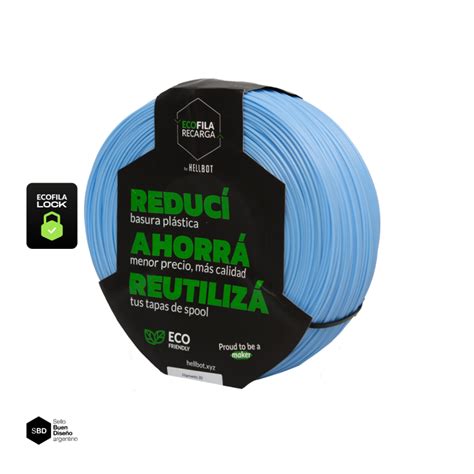 Filamento Hellbot Pla Recarga Lock Indigo Pastel