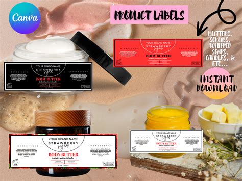 Body Butter Label Template Printable Product Label For Skincare