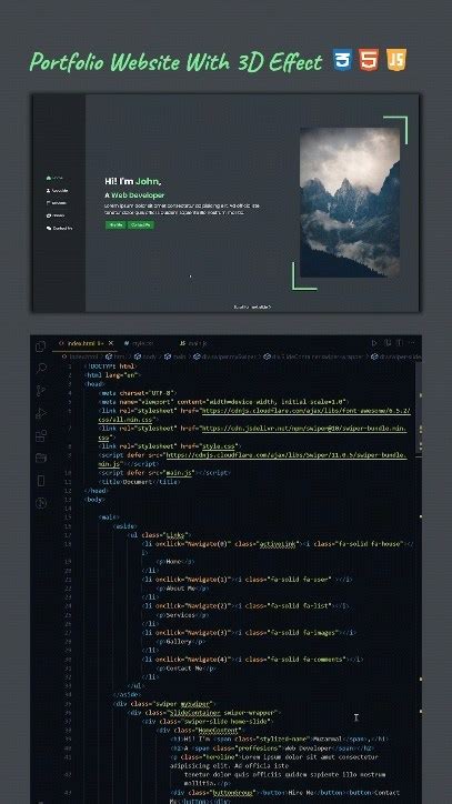 Webguild 3d Effect Html Css Js Htmlcssjs Code Htmlcssjsproject