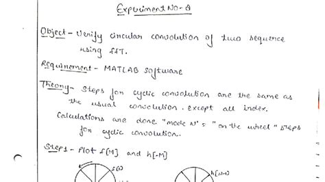 Dsp Exp 8 Circular Convolution Verification Using Fft In Matlab Studocu