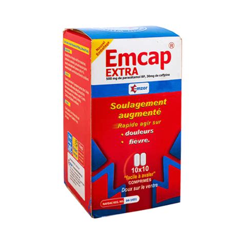 Emcap Extra 50030mg 10x10caplet