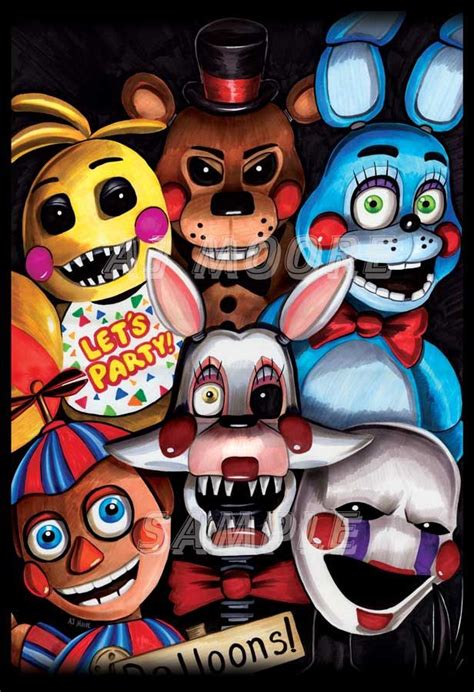 Toy Chica Mangle Bonbon And Chica Fnaf Fanart By Roy