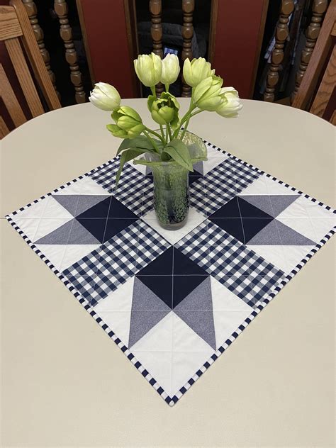 Buffalo Check Rustic Table Topper Square Table Runner Table Decor Farmhouse Decor Quilted