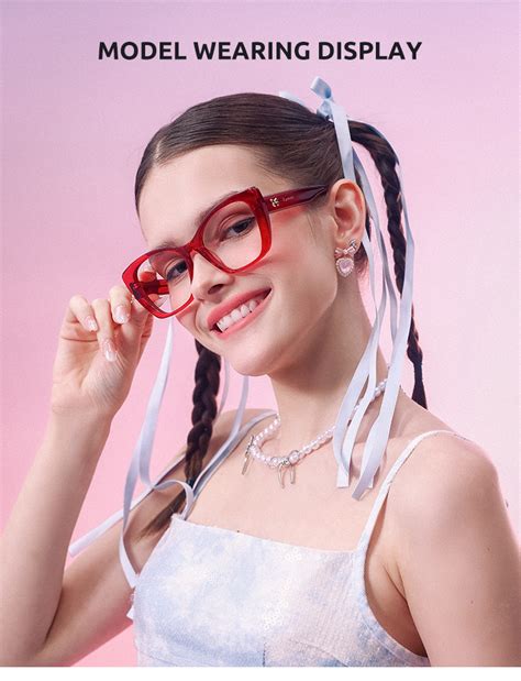 Women Glasses Medium Bow169 Black Pattern Acetate Cat Eye Frame