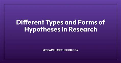 Different Types And Forms Of Hypotheses In Research • Food Safety Institute