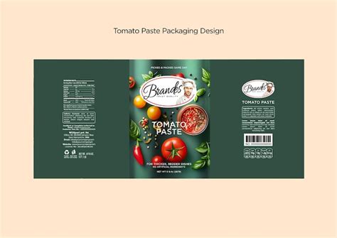 Premium Vector Modern Tomato Paste Label Design In Editable Eps