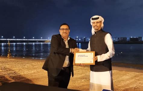 Robt Stones Ceo Mr Amit Kaura Received An “appreciation Certificate” From Mr Ahmed Salem Al