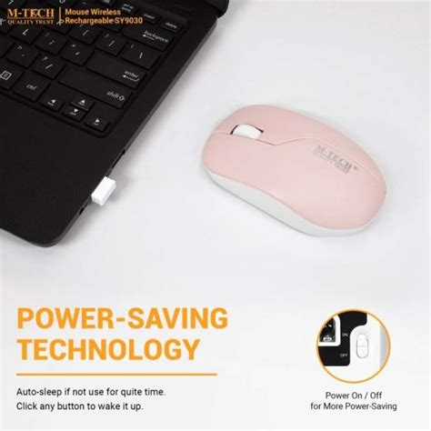 Jual M Tech Mouse Wireless Sy9030 Rechargeable Silent Click M Tech
