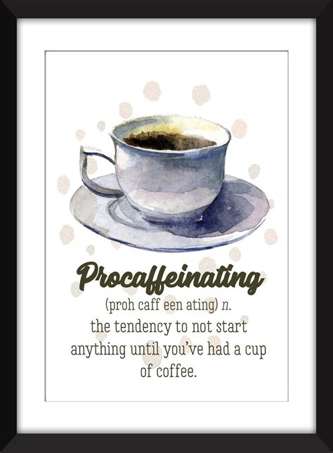 Procaffeinating Coffee Definition Ideal T For Coffee Enthusiast Etsy