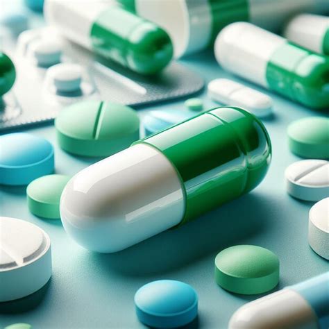 Premium Photo Capsule On Blue Background