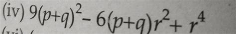 Factorize The Following Equation