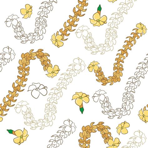 Hawaiian Flower Necklace Drawing