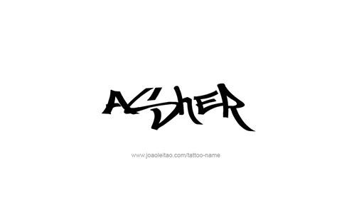 Asher Name Tattoo Designs