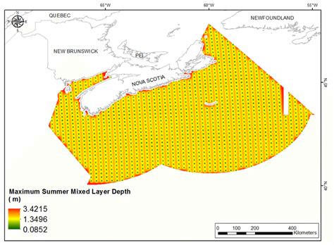 Prediction Standard Error Surface Of Maximum Summer Mixed Layer Depth