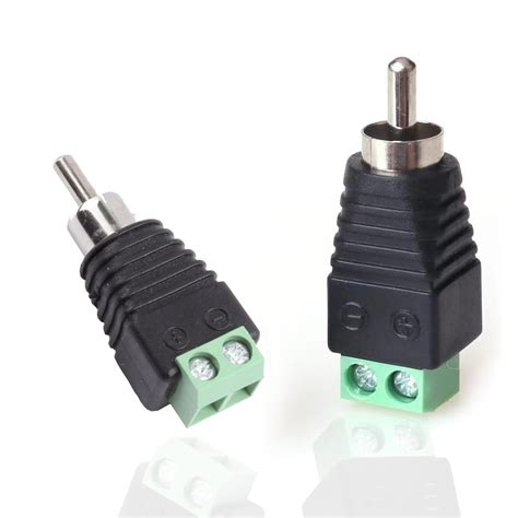 California Jos Phono Rca Male Plug To Av Screw Terminal Adapter Speaker