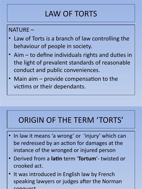 Unit 1 A Law Of Torts Pdf Tort Damages