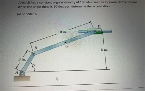 Solved Arm Ab ﻿has A Constant Angular Velocity Of 10rads