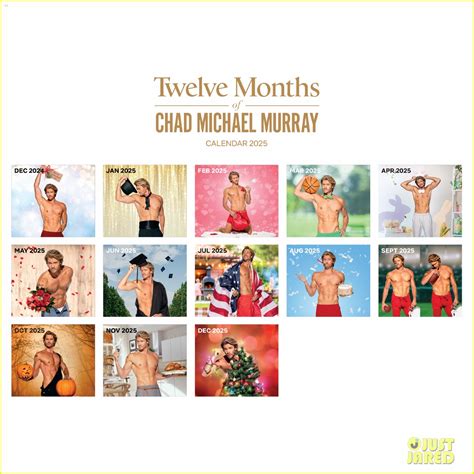 Chad Michael Murray Strips Shirtless For Steamy Calendar See All 12