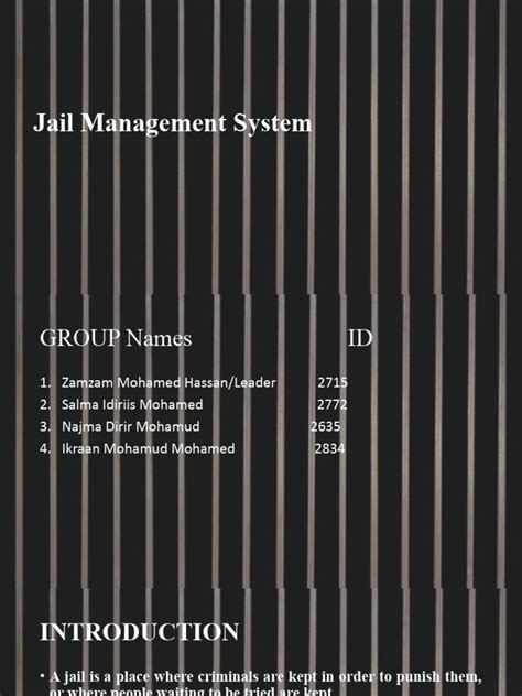 Jail Management System Pdf