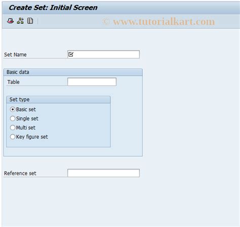 GS01 SAP Tcode Create Set
