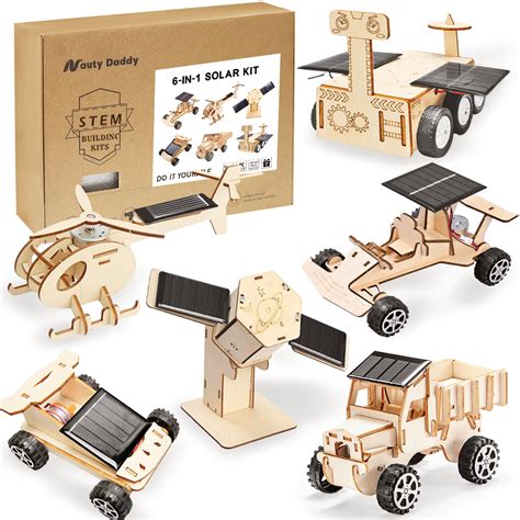 6 Piece Set Diy Solar System Assembly Toys Rotating Solar Satellite