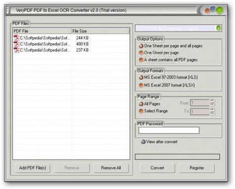 Verypdf Pdf To Excel Ocr Converter Download Softpedia