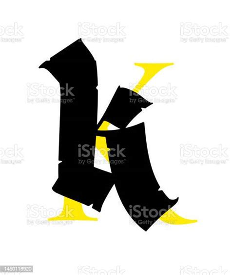 문자 K 고딕 양식 알파벳 기호는 흰색 배경에서 격리됩니다 서예 와 문자 중세 라틴어 문자입니다 회사의 로고입니다 모노 그램 문신에 대 한 우아한 글꼴입니다 개성 개념에