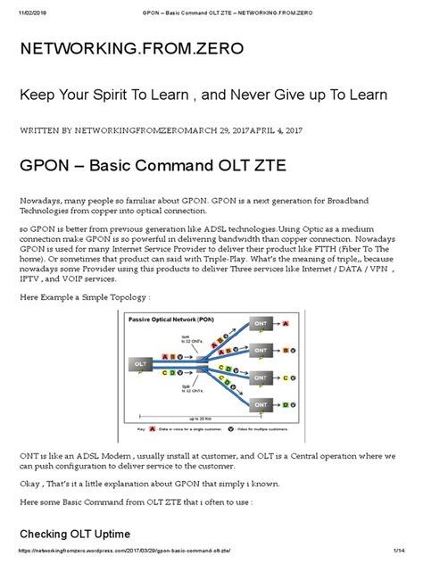 03 Gpon Basic Command Olt Zte Networking From Download Free