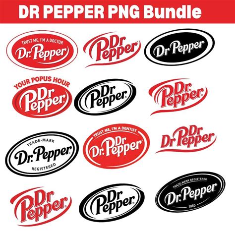 13x Dr Pepper Logo Png Bundle Retro Soda Logo Png Vintage Drink Svg
