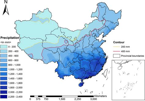 Spatial Pattern Of 50 Year Average Precipitation And The Precipitation