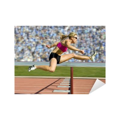 Sticker Track And Field Hurdler Athlete Pixersus