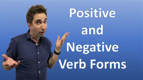 Esl Positive And Negative Verb Forms Youtube