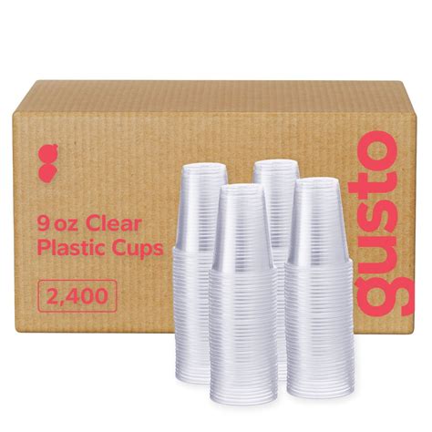 9 Oz 2400ct Clear Disposable Plastic Drinking Cups