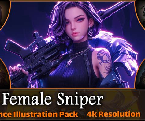 Artstation 400 Female Sniper Reference Pack 4k V129 Artworks