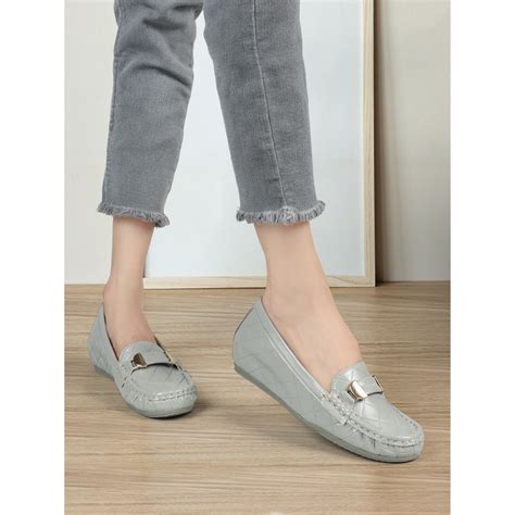 Buy Elle Grey Women Slip On Loafers Online
