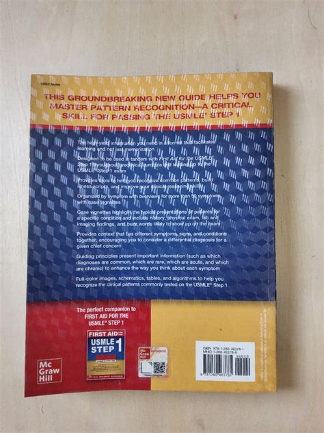 First Aid Clinical Pattern Recognition For The Usmle Step 1 Hobbies And Toys Books And Magazines
