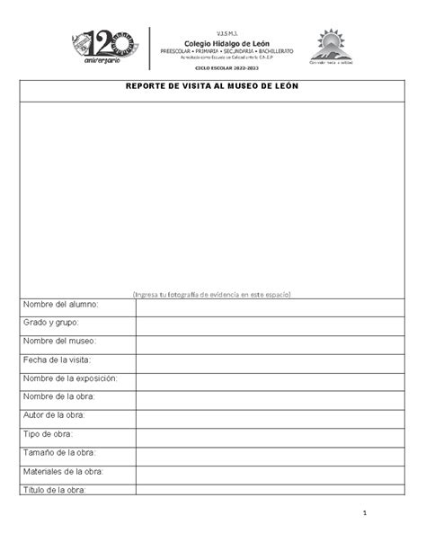 Ingrid Jacqueline Lozoya Sierra Reporte De Visita Al Museo De LeÓn Formato Lexicología