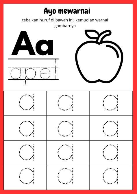 Menebalkan Huruf Abjad