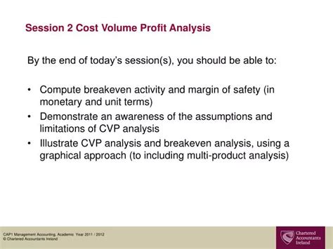 Ppt Session 2 Cost Volume Profit Analysis Powerpoint Presentation