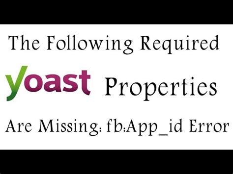 missing required properties in english fb app id