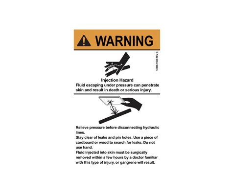 Decal Warning Injection With Symbols Safety Decals