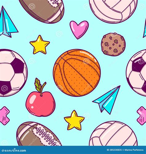 Cartoon Balls On A Dark Background Vector Illustration 289745160