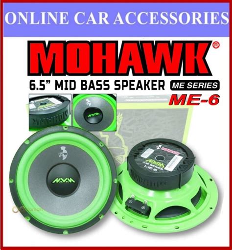 Mohawk Me Series 65” Inch Bass Mid 120w Car Speaker Spk Kereta Spiker