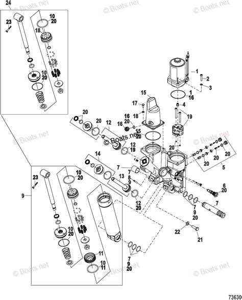 Mercury Outboard 250hp Oem Parts Diagram For Power Trim Components