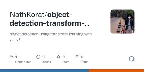 Github Nathkorat Object Detection Transform Learning Object