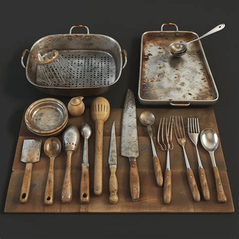 Kitchen Tools Premium Ai Generated Image